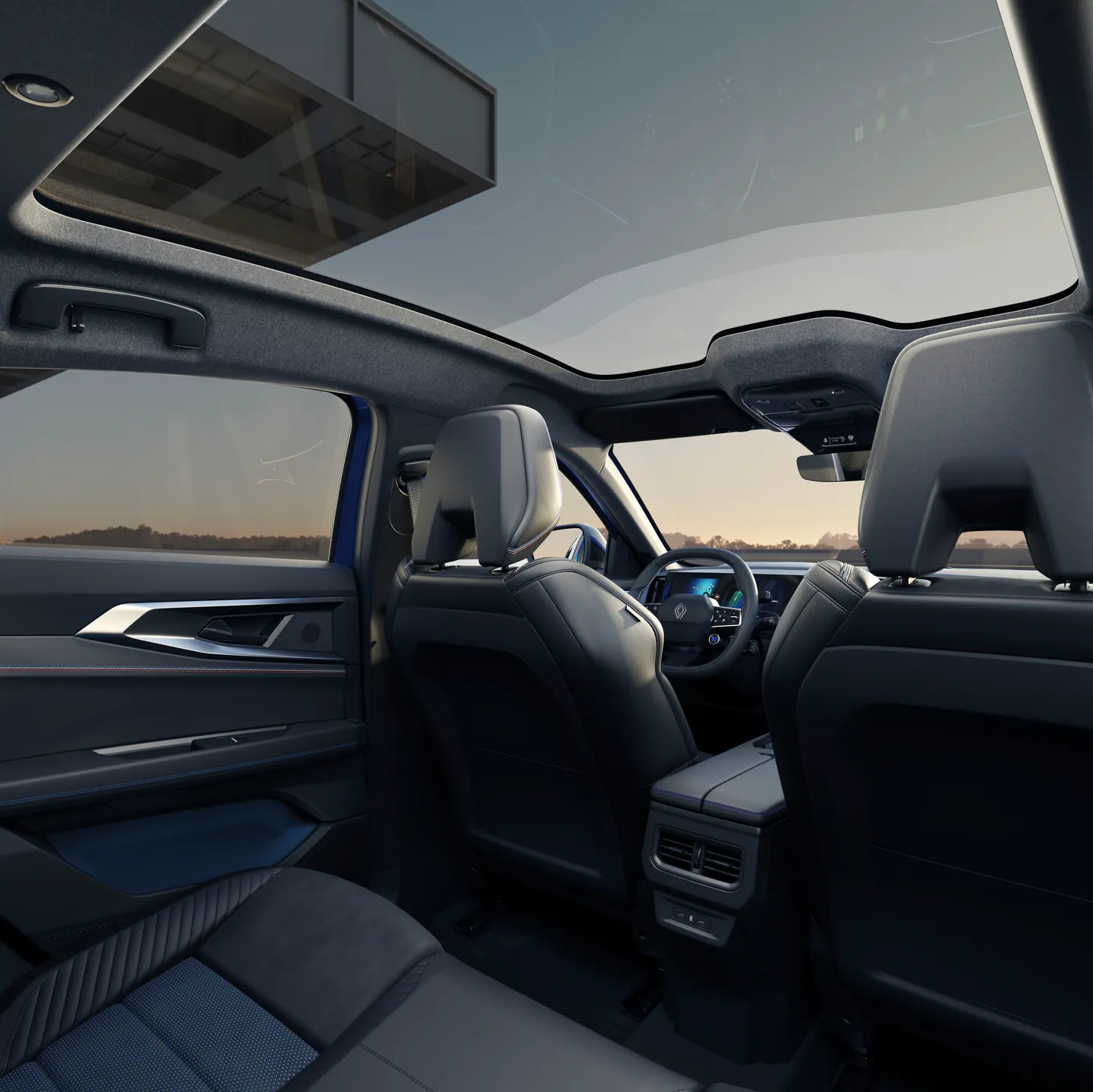 Renault Solarbay, a panoramic sunroof which opacifies in segments on demand