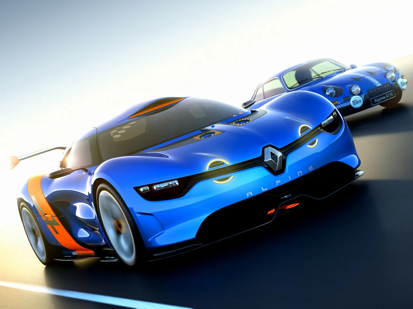 The history of the blue colour of the Alpine brand